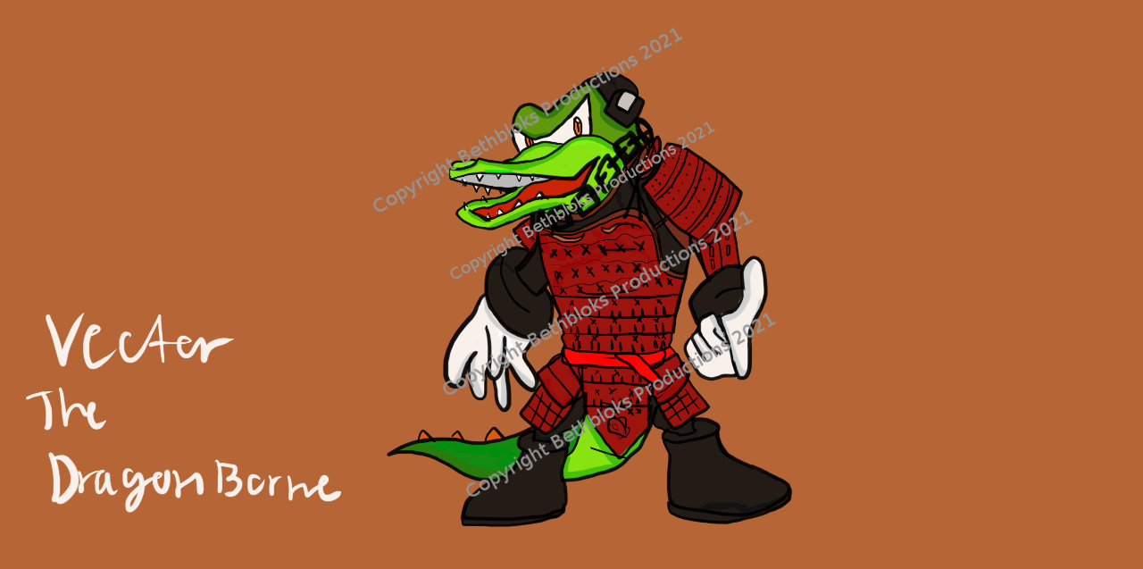 Vector the Dragonborn Fighter Samurai | Dnd Sonic Cast | Tomboyhns ...
